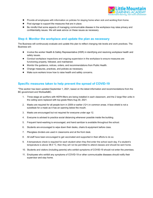Communicable Disease Prevention Policy